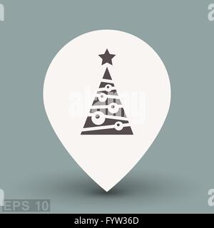 Pictograph of christmas tree. Vector concept illustration for design ...