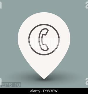 Pictograph of phone. Vector concept illustration for design. Eps 10 ...