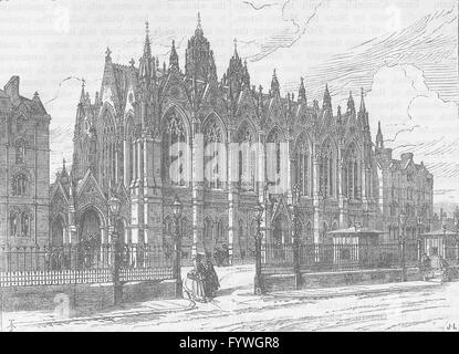 LONDON: Columbia Market, Hackney, antique print 1880 Stock Photo - Alamy