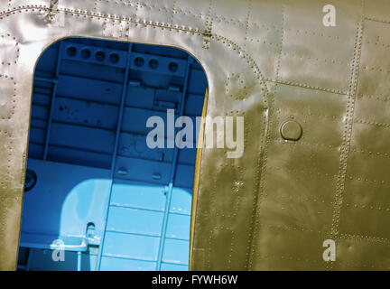 Hatch Door to an Airplane Stock Photo - Alamy