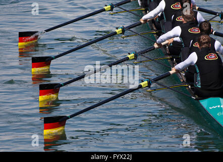 Dortmund, Germany. 28th Apr, 2016. The German men's Eight Olympic ...