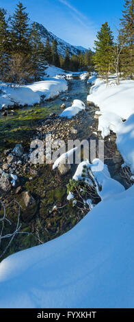 Winter mountain stream Stock Photo - Alamy