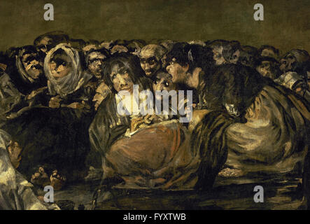 Witches' Sabbath / The Great He-Goat 1823 by Francisco Goya Stock Photo ...
