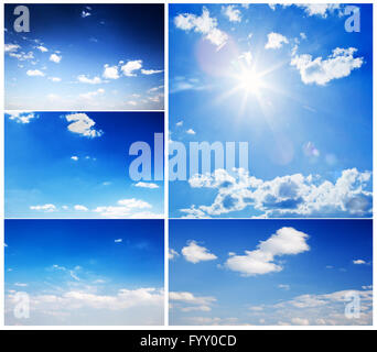 Beautiful cloudscape skies backdrop. Sunny cloudy heaven pattern Stock ...
