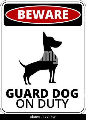 Angry Dog Warning sign yellow. Bulldog Hazard attention symbol. Danger ...
