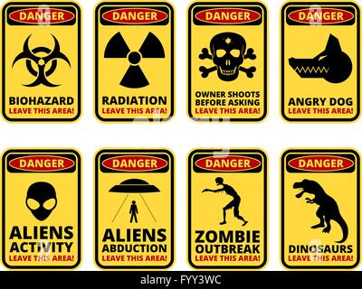 Warning Restricted Area sign, Deadly force authorized sign hung on a ...