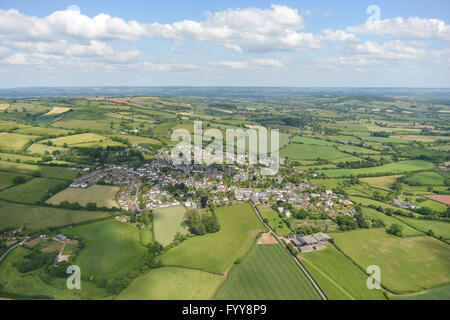 An aerial view of the village of Silverton and surrounding Devon ...