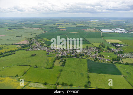 An aerial view of the village of Titchmarsh and surrounding ...