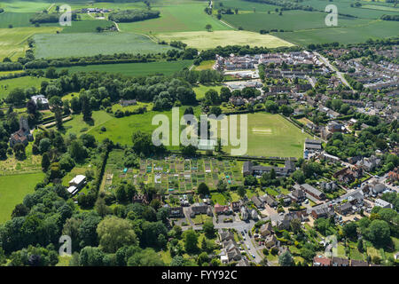 An aerial view of the Hertfordshire village of Watton-at-Stone Stock ...