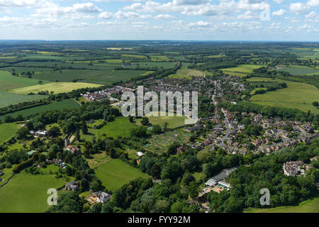 An aerial view of the Hertfordshire village of Watton-at-Stone Stock ...