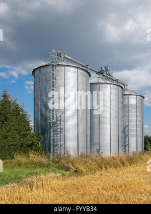 several silos next to each other Stock Photo - Alamy