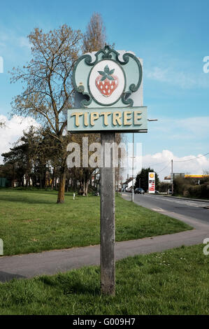 Tiptree in Essex UK - Village sign Stock Photo - Alamy