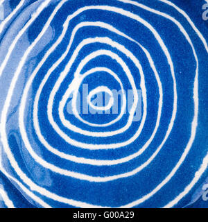 Closeup shot of glazed lined blue ceramics texture Stock Photo - Alamy