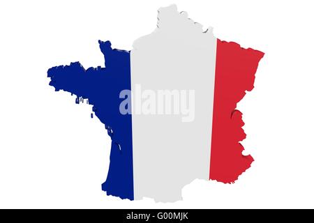 French flag and map Stock Photo - Alamy