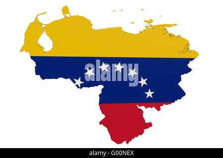 Venezuelan flag map Stock Photo - Alamy