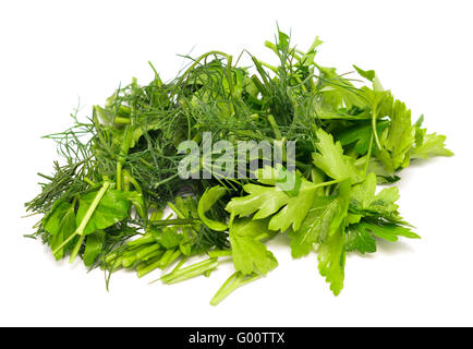 dill parsley to spices bunch isolated on white background Stock Photo ...