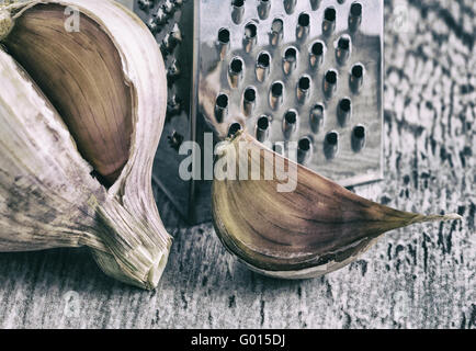 grater garlic. macro Stock Photo - Alamy