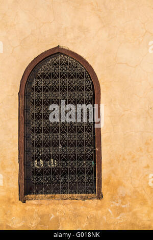 Traditional arabian window with an arch and ornamental lattice Stock ...