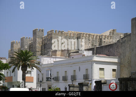 Tarifa Spain the Castillo de Guzman castle dominates the sea front of ...