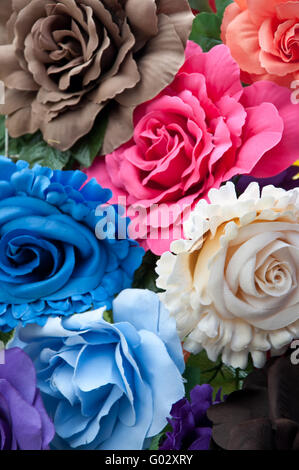 beautiful colors of plastic flowers Stock Photo - Alamy