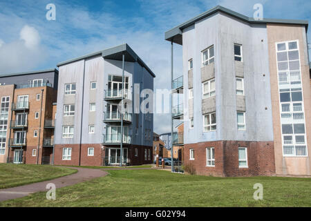Apartments at the old dock at Llanelli's Millennium Quay.Llanelli beach ...