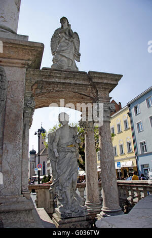 A city view of Straubing, Bayern (Bavaria), capturing the architectural ...