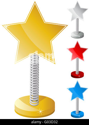 Metal Spring with Blank Banner Paper Come Out of the Gift Box with Red ...