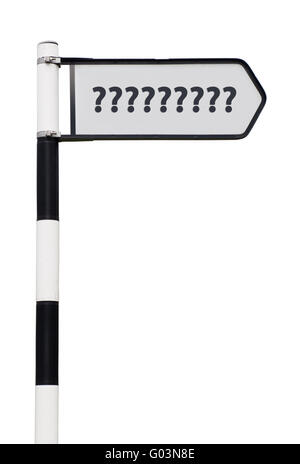 Question and Answer Signpost isolated on clean sky Stock Photo - Alamy