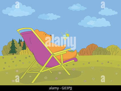 Teddy bear drinking a cocktail in the forest Stock Photo - Alamy