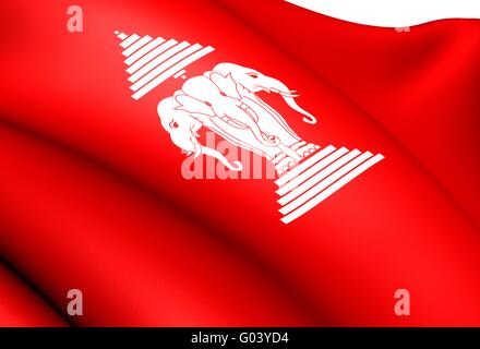 Laos: Flag of the Kingdom of Laos (1952-1975). From 1952 until the fall ...