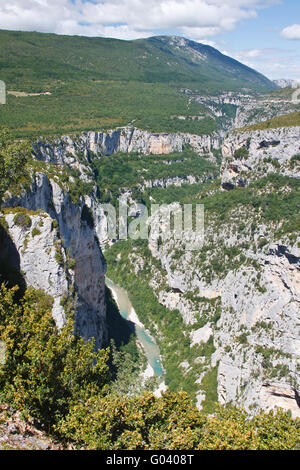 Verdon Gorge's Turquoise River Winding Through Dense Greenery with ...