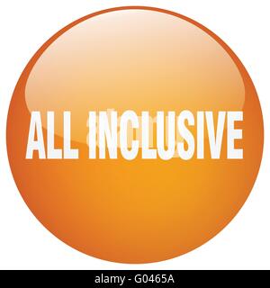 all inclusive orange round gel isolated push button Stock Vector Image ...
