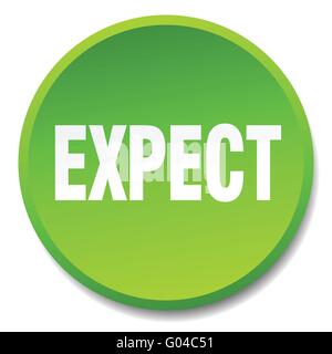 expect green round flat isolated push button Stock Vector Image & Art ...