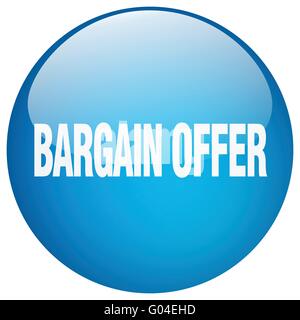 bargain offer blue round gel isolated push button Stock Vector Image ...