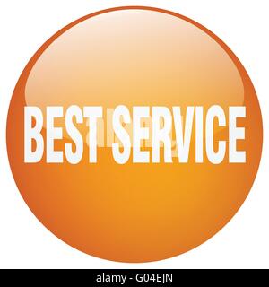 best service orange round gel isolated push button Stock Vector Image ...