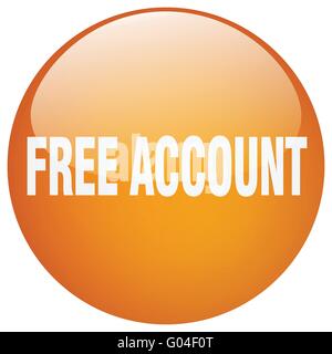free account orange round gel isolated push button Stock Vector Image ...