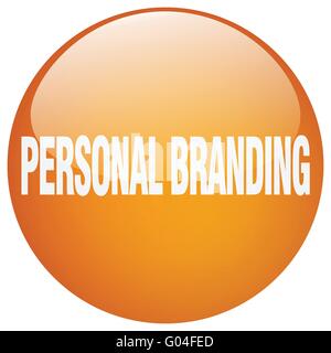 personal branding orange round gel isolated push button Stock Vector ...