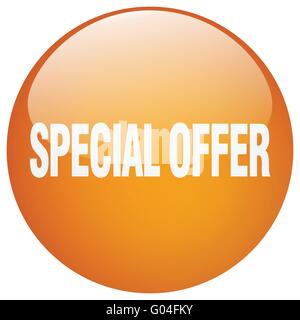 special offer orange round gel isolated push button Stock Vector Image ...