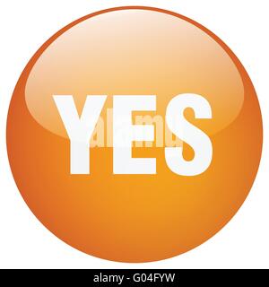 yes orange round gel isolated push button Stock Vector Image & Art - Alamy