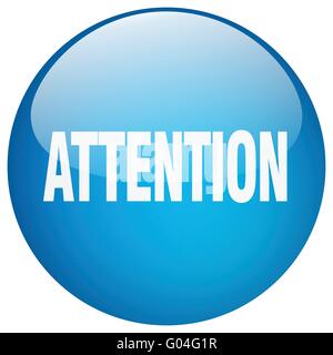 attention blue round gel isolated push button Stock Vector Image & Art ...