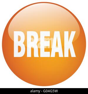 break orange round gel isolated push button Stock Vector Image & Art ...