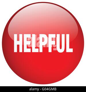 helpful red round gel isolated push button Stock Vector Image & Art - Alamy