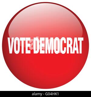 democrat red round gel isolated push button Stock Vector Image & Art ...