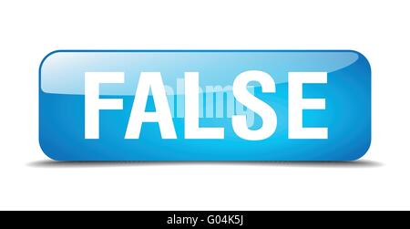 false button. false square blue push button Stock Vector Image & Art ...