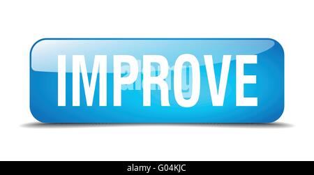 improve button. improve square 3d push button Stock Vector Image & Art ...