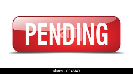 pending button. pending square 3d push button Stock Vector Image & Art ...