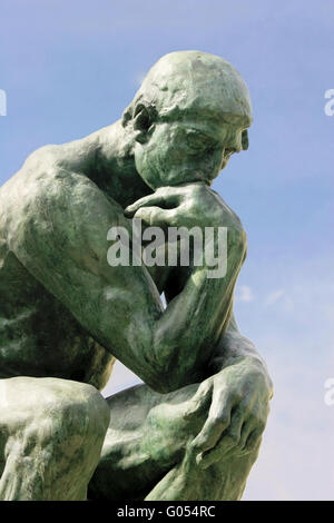 Bronze The Thinking Man Thinker Statue Outside The National Museum of ...