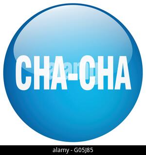 cha-cha blue round gel isolated push button Stock Vector Image & Art ...