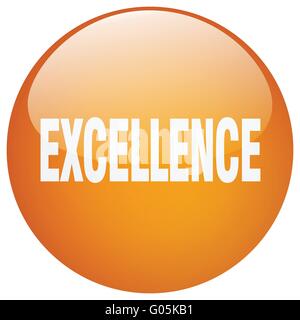 excellence orange round gel isolated push button Stock Vector Image ...