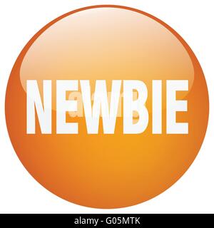 newbie orange round gel isolated push button Stock Vector Image & Art ...